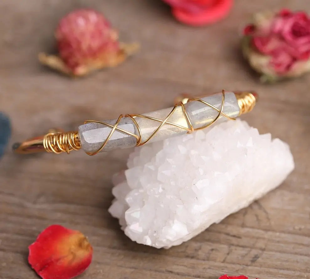 Bracelet Jonc Pierre Naturelle Quartz Gris – Ma Pierre Naturelle