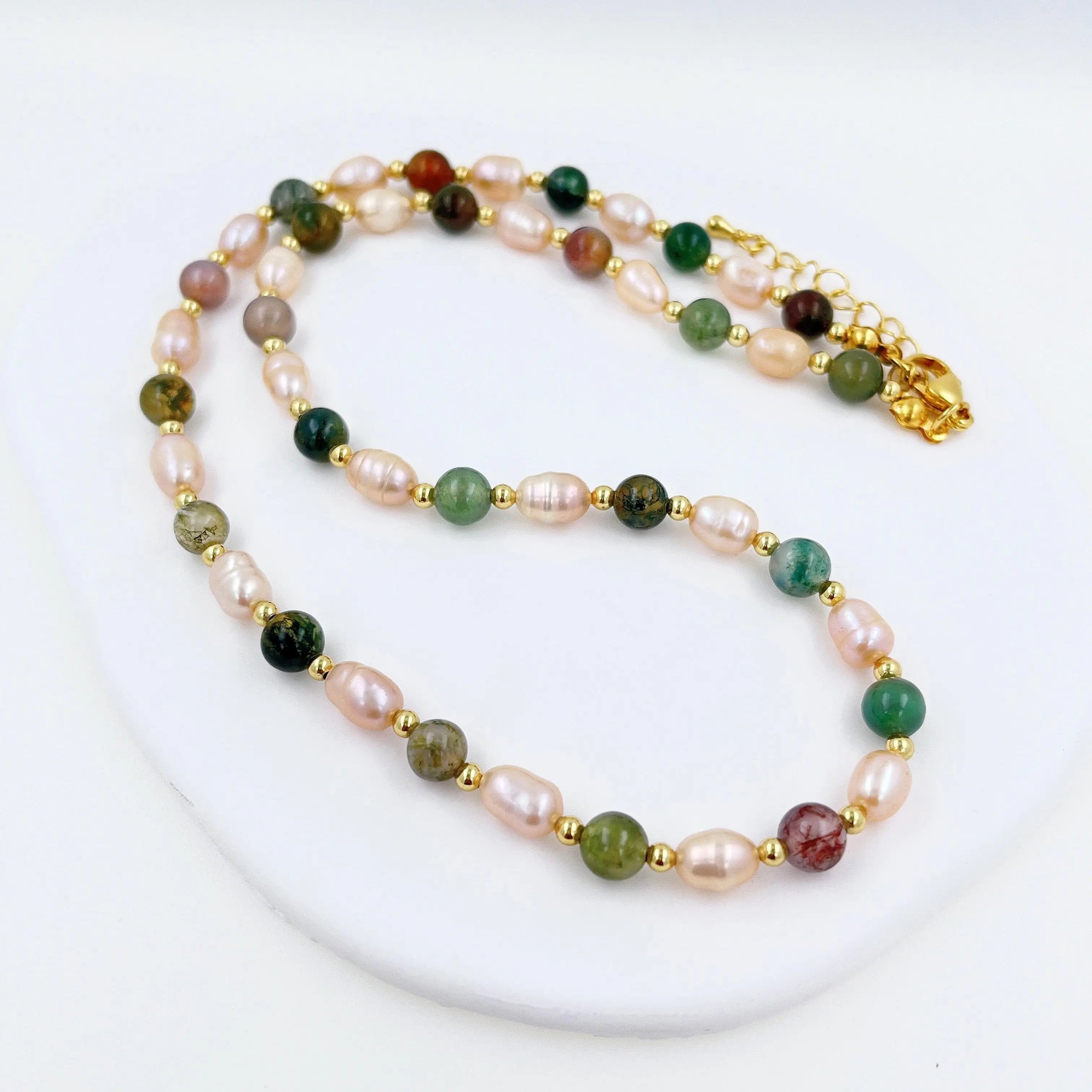 Collier de perles roses en pierre naturelle – Ma Pierre Naturelle